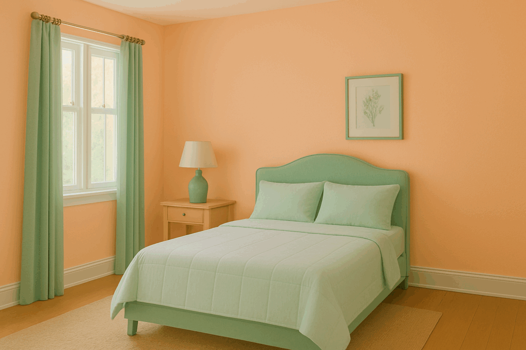 Peach Colour Schemes | Elegant Room Combinations